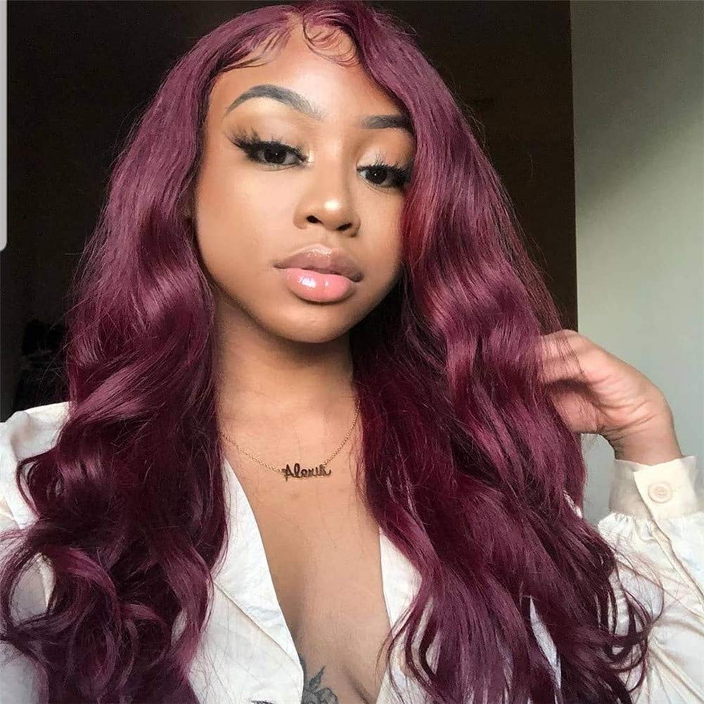 Lush Wig - 99j Burgundy Loose Body Wave Human Hair Lace