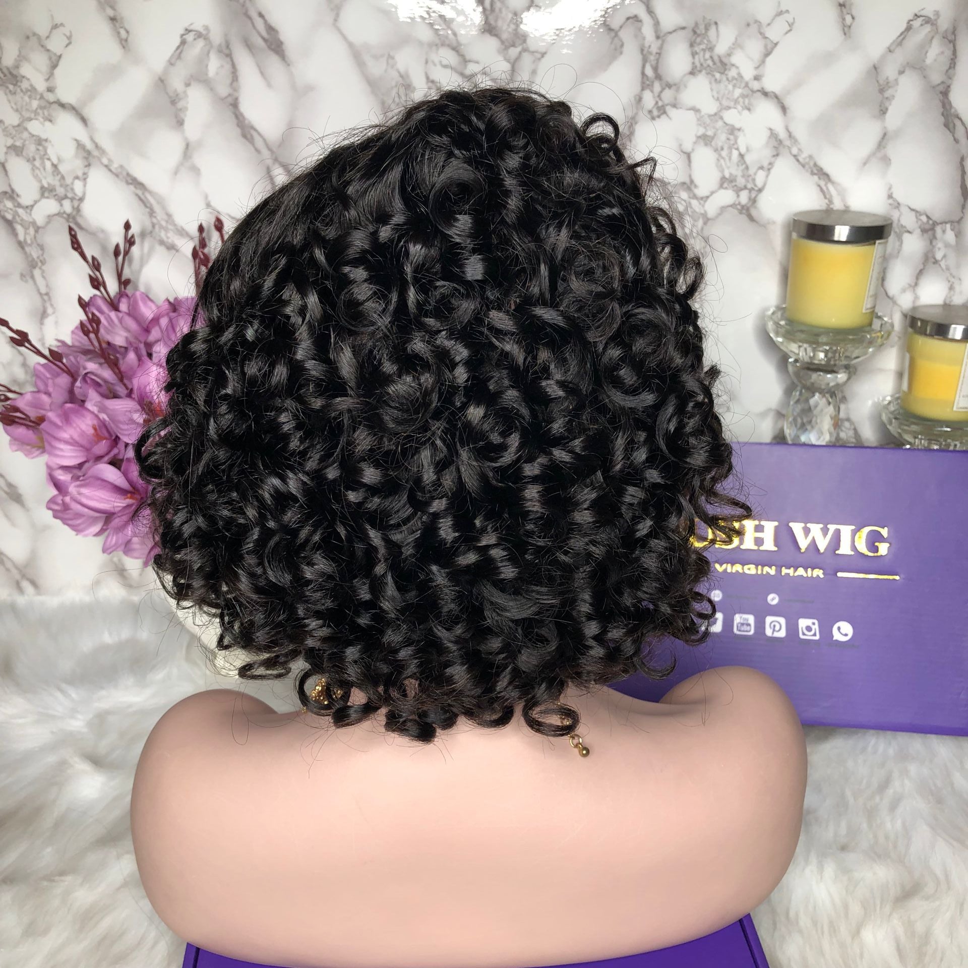 Lush Wig - Pre Plucked Cute Short Curly Bob Wig 13*6 Lace